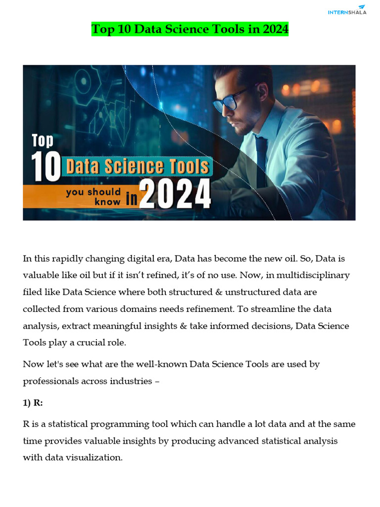 Top 10 Data Science Tools | PDF | Data Science | Cloud Computing