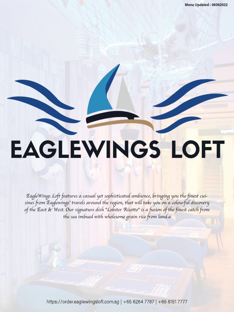 EagleWings Loft Menu & Dining Guide | PDF | Drink | Hamburgers