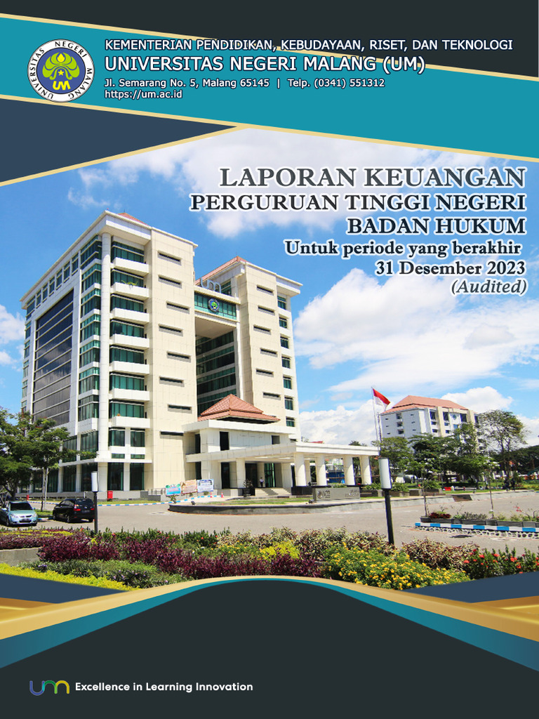 Laporan Keuangan Universitas Negeri Malang Ta 2023 Audited | PDF | Pengelolaan Keuangan & Uang