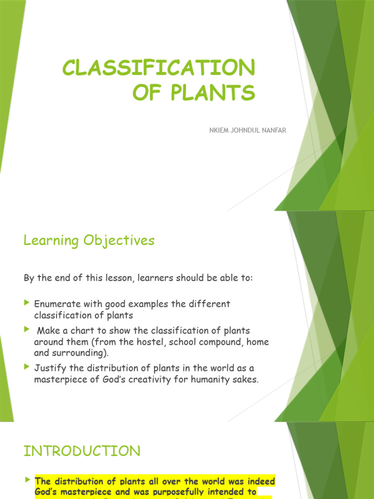 Classification of Plants | PDF | Crops | Botany