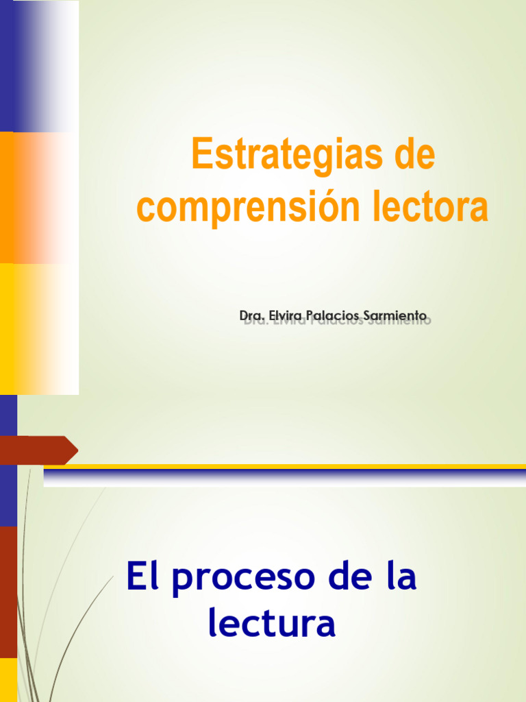 Estrategias de Comprension Lectora | PDF | Comprensión lectora ...