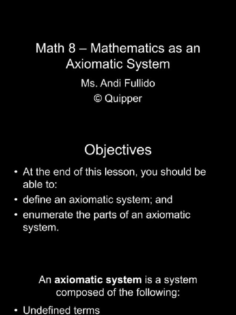 E Math 8 - Axioms - 20240806 - 183439 - 0000 | PDF