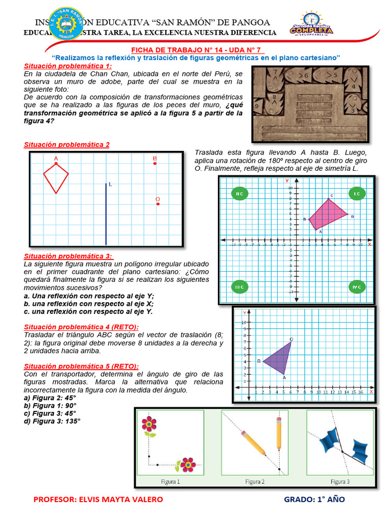 Ficha #14 Matemática - Uda #7 - 1ro Sec - Ie San Ramon 2023 | PDF ...