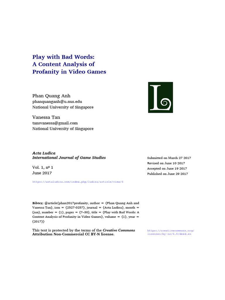Profanity in Video Games Analysis | PDF | Profanity | Aggression