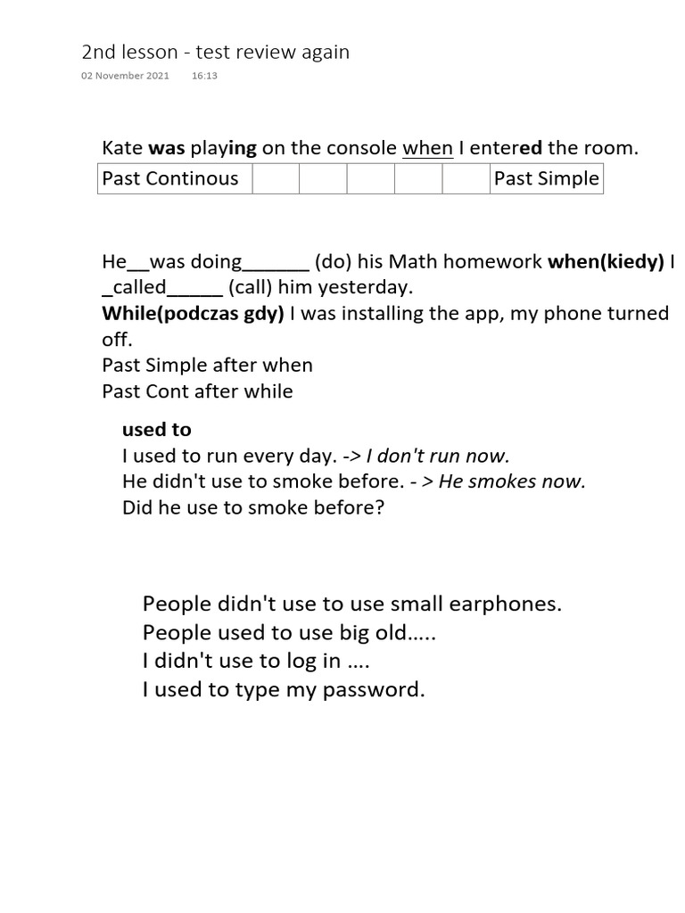 2nd Lesson | PDF