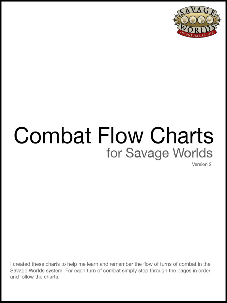 Savage Worlds Combat Flowcharts v2 | PDF