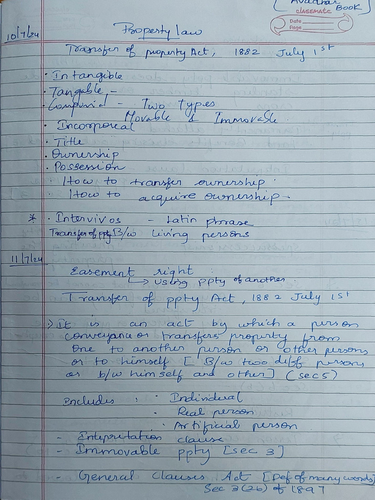 Property Law Module-1 | PDF