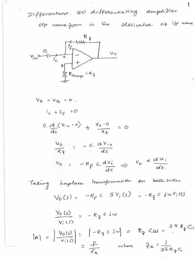 Differentiator and Integrator | PDF