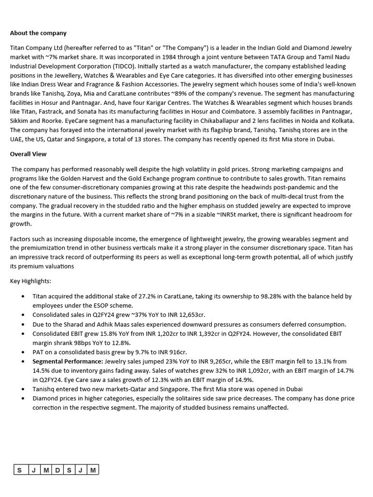 Titan equity report | PDF | Business | Economies