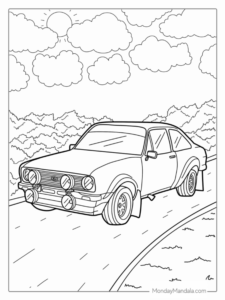 Ford Rally Car Coloring Sheet | PDF