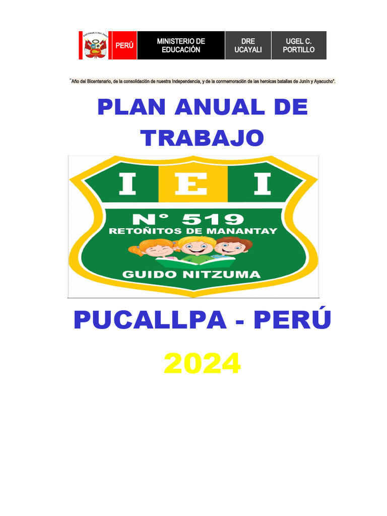 1 Pat 2024 Actualizado | PDF | Evaluación | Educación de la primera ...