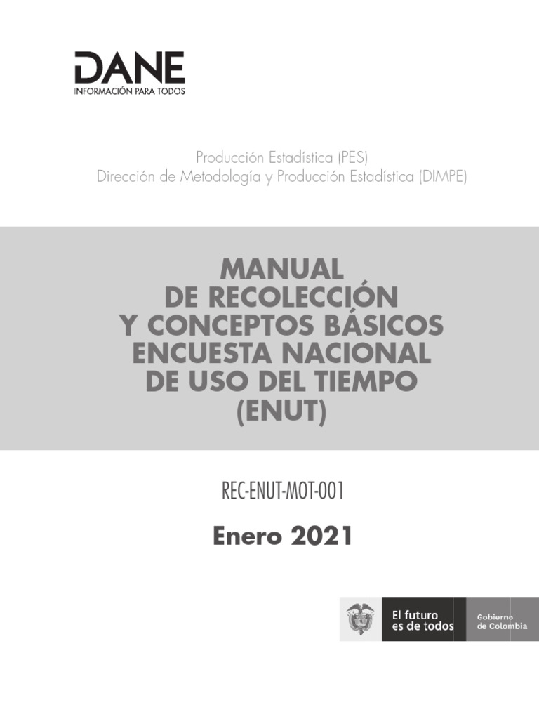 ENUT Manual Conceptos | PDF | Metodología de encuesta | Calidad (comercial)