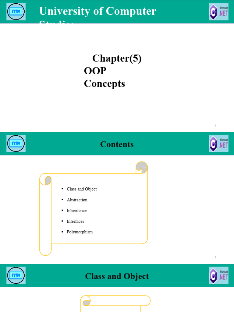 6.OOP Concepts (Updated) | PDF | Class (Computer Programming) | Method (Computer Programming)
