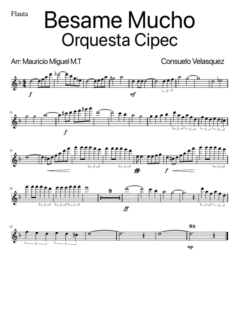 Besame - Mucho - Orchestra - Partes | PDF