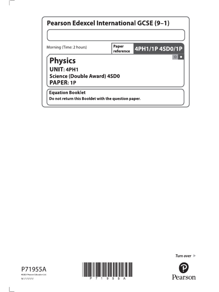 Equation Booklet | PDF