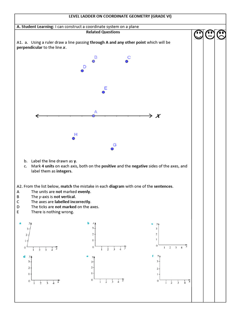 2020-21 Grade 6 Coordinate Geometry LL-2 | PDF | Cartesian Coordinate ...