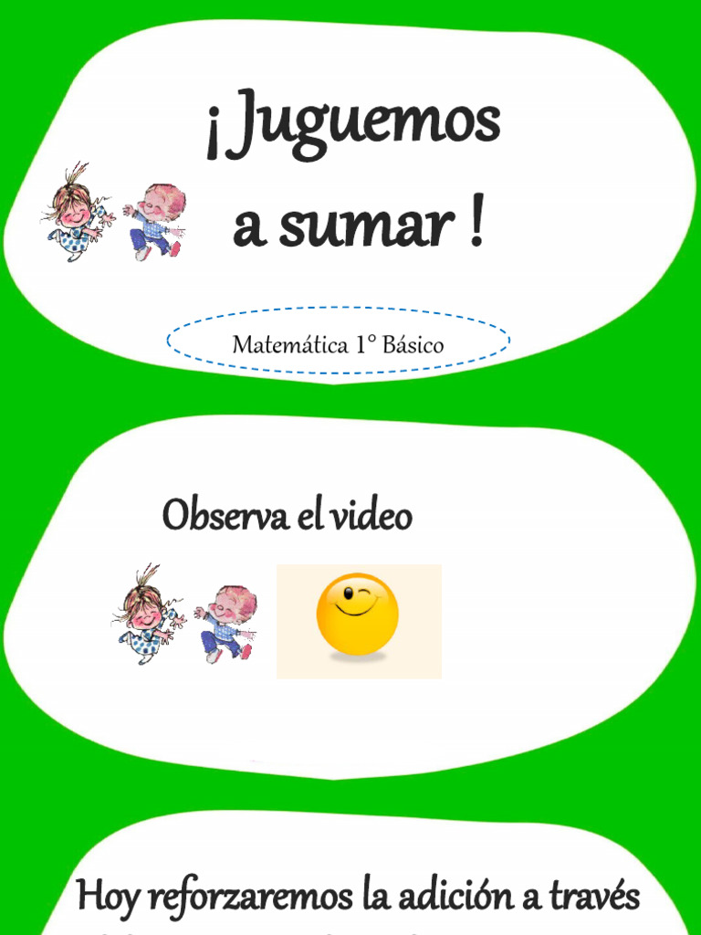 Clase Juguemos A Sumar 1° Básico | PDF