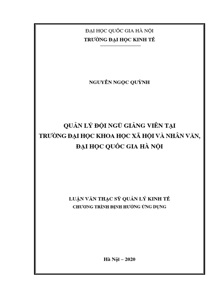 DHKT DH Quoc Gia Ha Noi | PDF