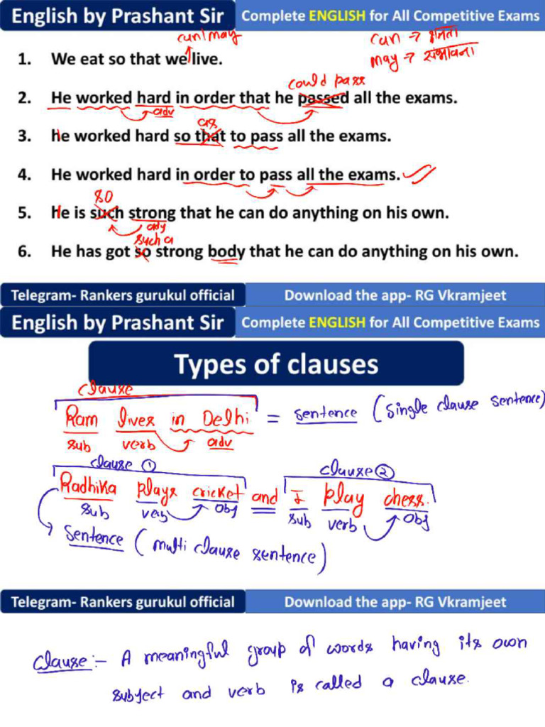 183) Conjunction 06 (Class Notes) (GRAMMAR - CONJUNCTION) | PDF