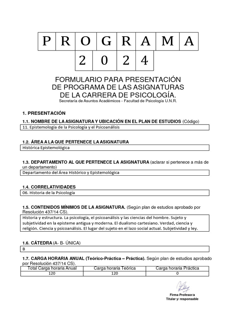 Programa 2024. Epp B - Nuevo Formato | PDF | Jacques Lacan | Psicoanálisis