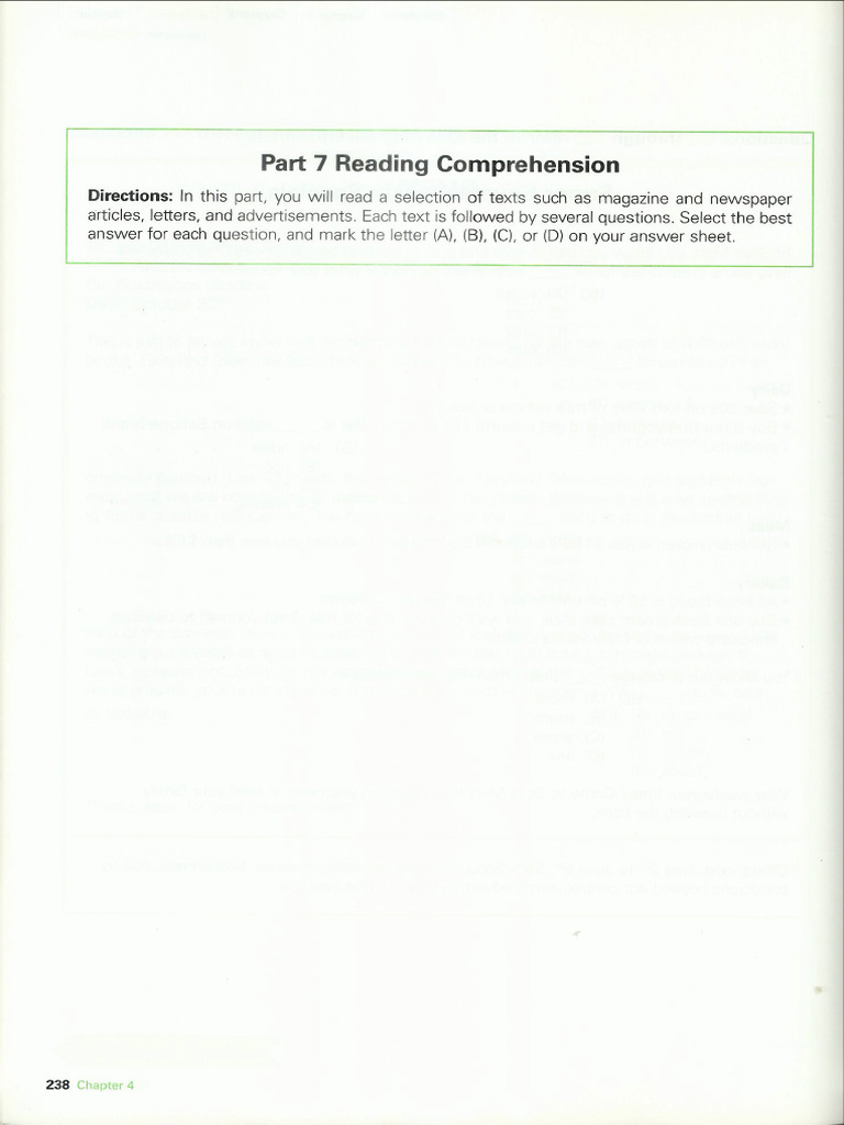 Reading Part 7 Practice Tes Pdf