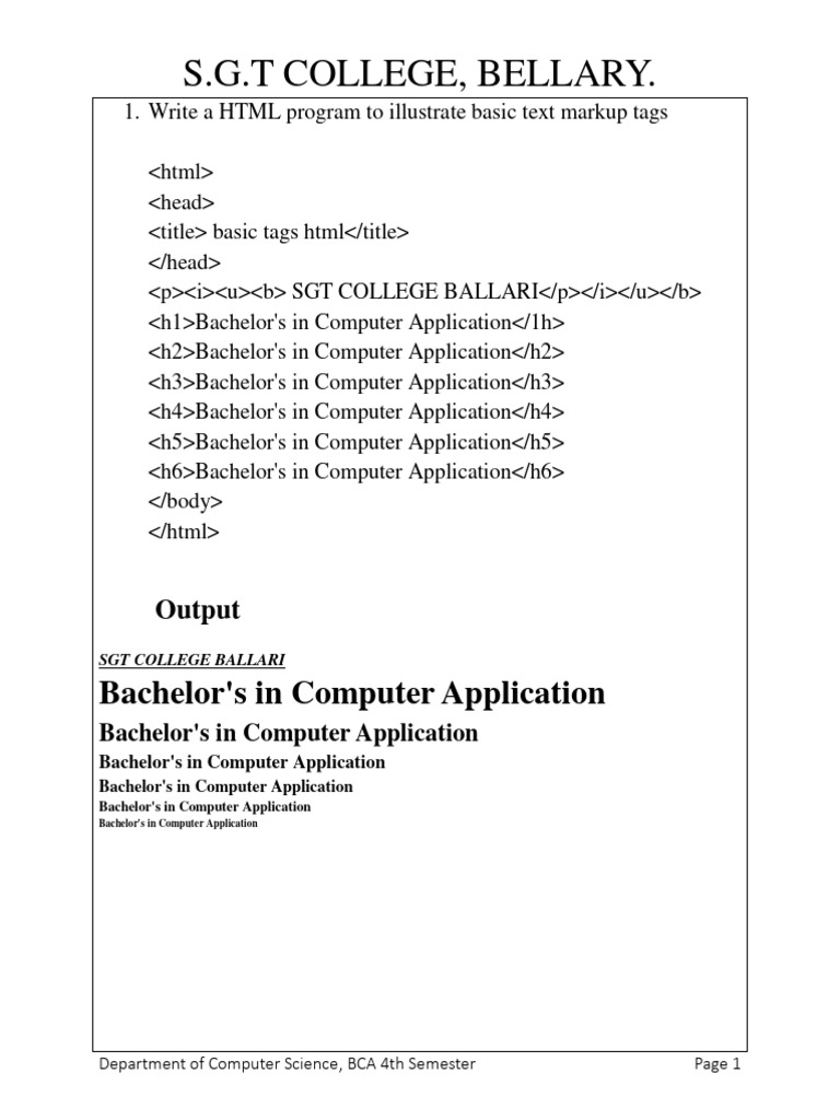 CMA Record BCA 4th sem | PDF | Html5 | World Wide Web Consortium Standards
