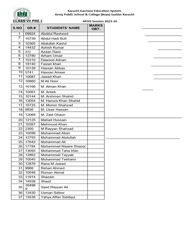 Award list VII-new | PDF