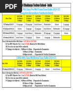 CBSE 6th to 9th Class Annual Examination Time Table 2024-25 (Karnataka ...