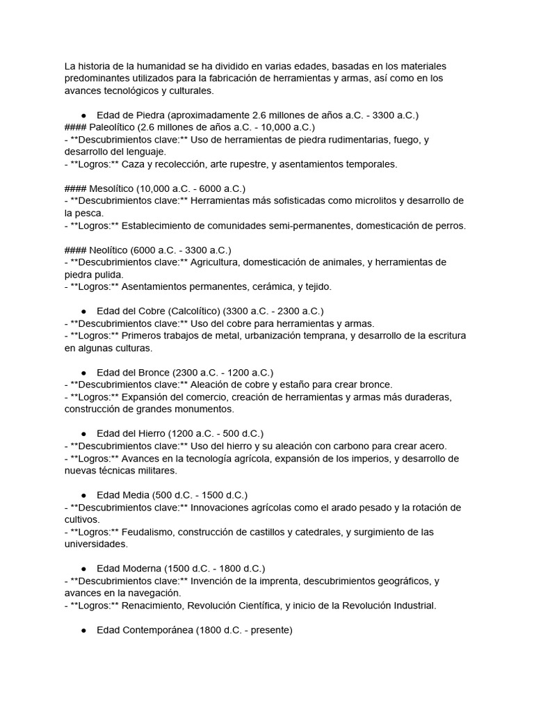 Historia Del Hierro | PDF | Edad de Hierro | Bronce