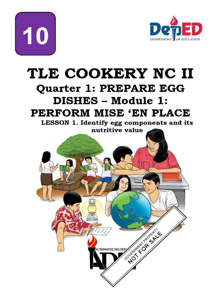 Tle Cookery NC II Prepare Egg Dishes LM 1 5 | PDF | Egg White | Yolk