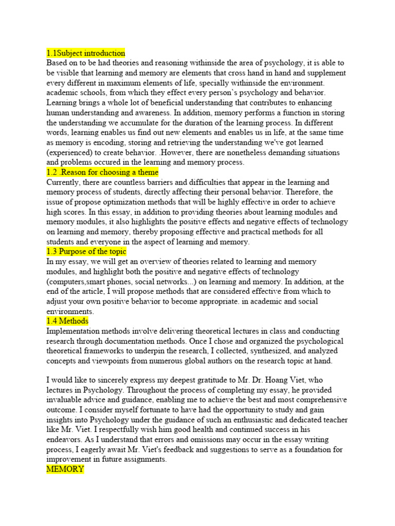 Tiểu Luận TLH Officially | PDF | Classical Conditioning | Memory