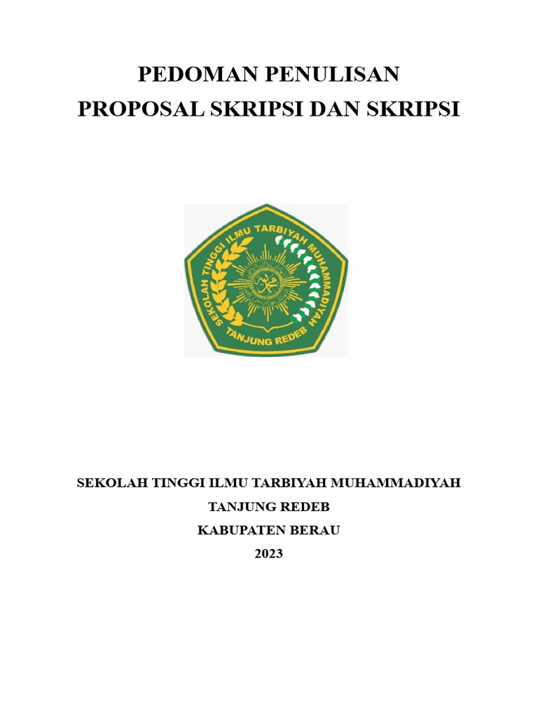 Pedoman Penulisan Proposal Skripsi Dan Skripsi Stitm 2023 | PDF ...