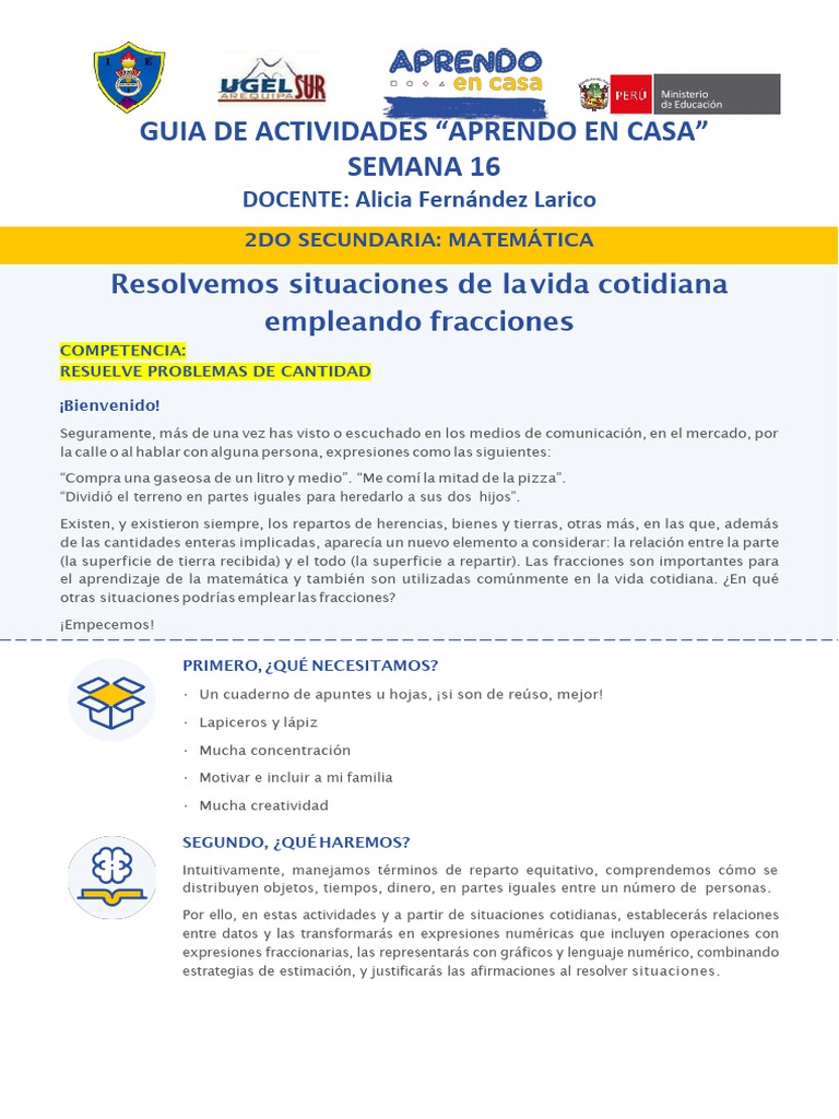 Matematica 2do-Semana 16 | PDF