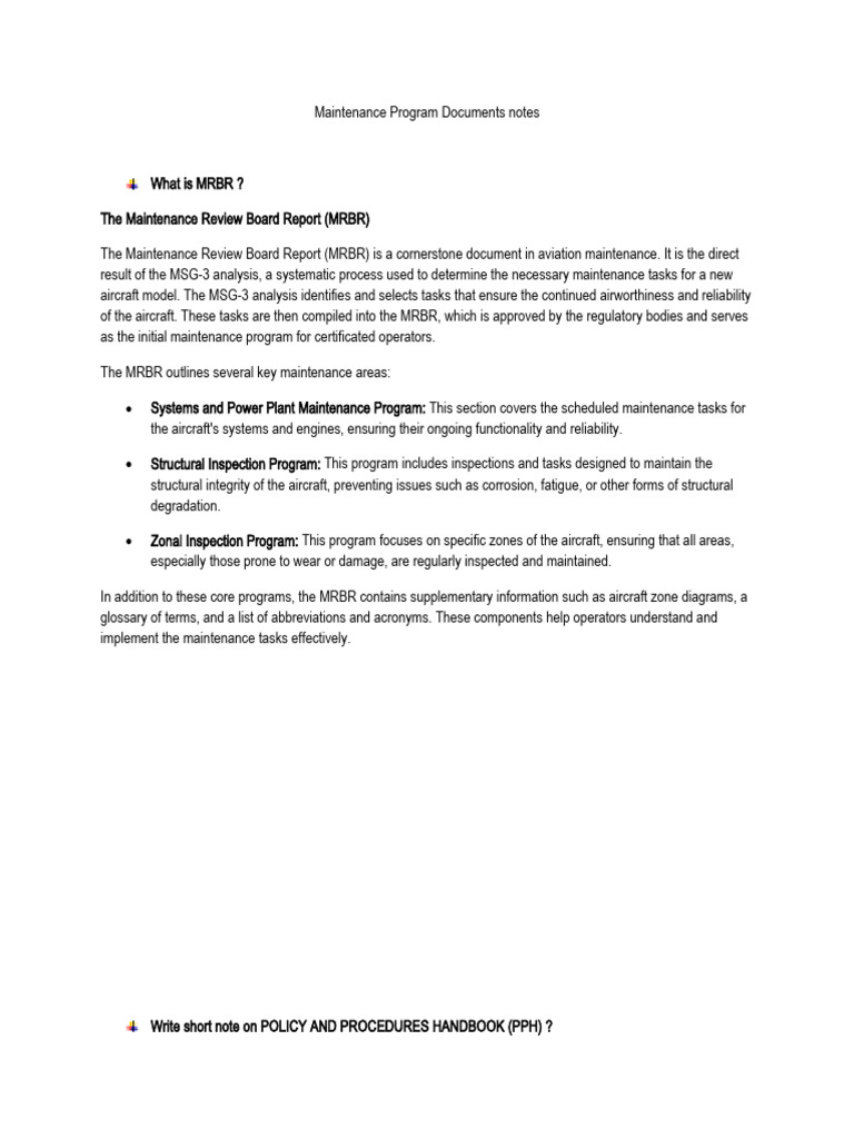 Maintenance Program Documents Notes | PDF | Reliability Engineering ...