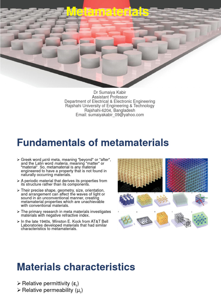 Metamaterials | PDF | Metamaterial | Physics