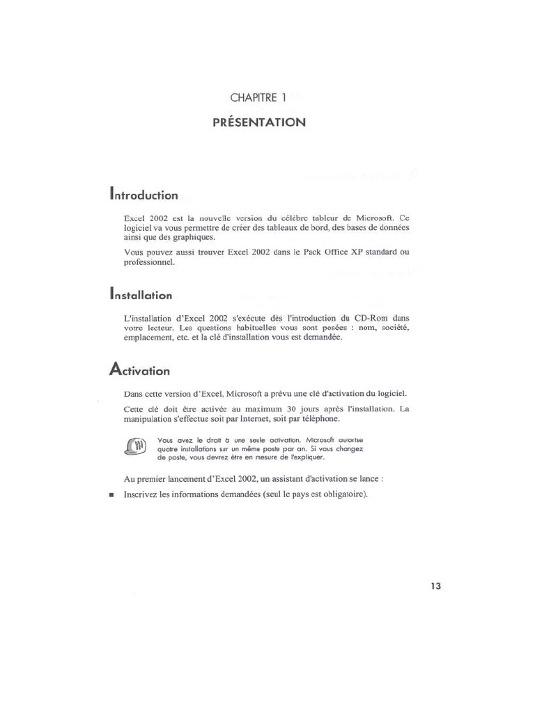 APPRENTISSAGE EXCEL 1 (1) .8-Chap-1 | PDF