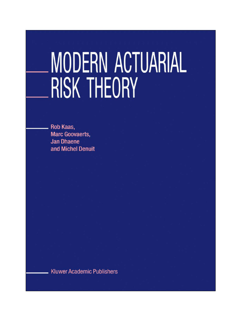 Kaas, Rob - Modern Actuarial Risk Theory | PDF | Ciencias sociales