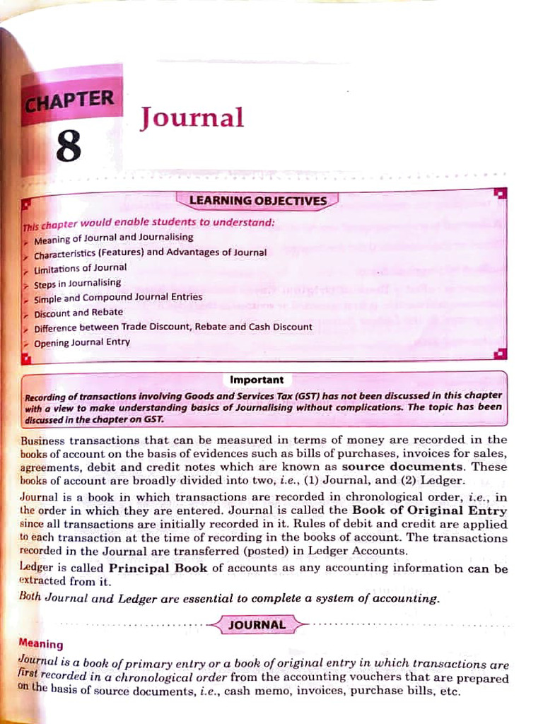 Journal Chapter PT - 1 | PDF | Debits And Credits | Trade