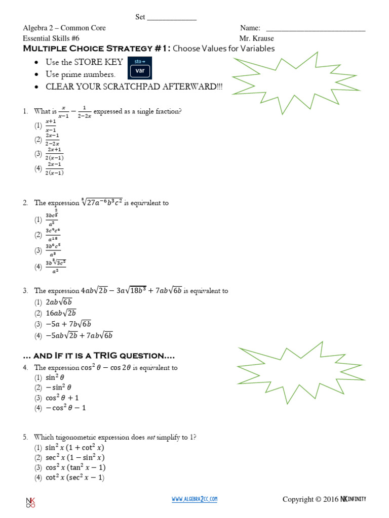 6 - Mulitiple Choice Strategies 1 | PDF | Arithmetic | Elementary ...