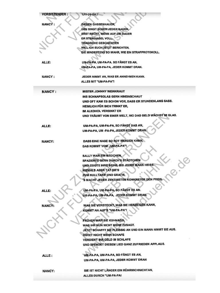 Duitste Tekst Hoempapa | PDF