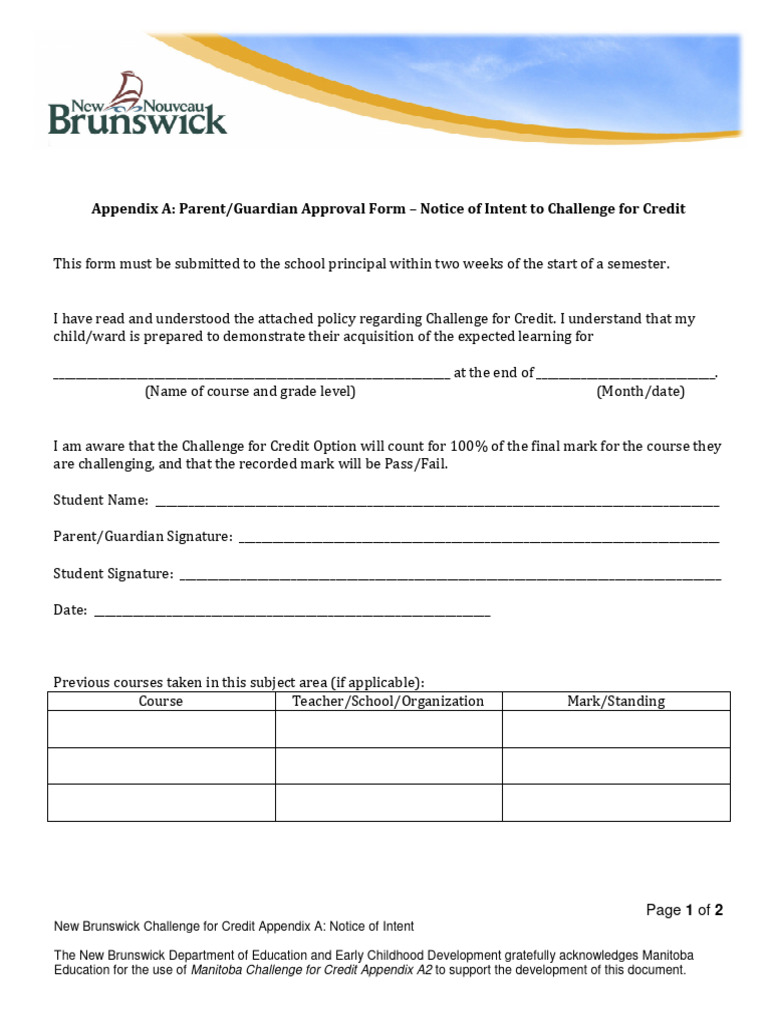 Challenge For Credit Appendix A | PDF | Child Development | Developmental Psychology