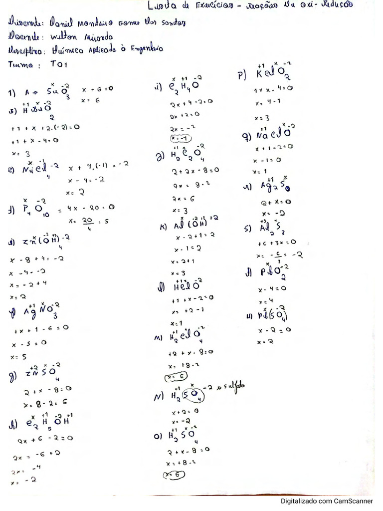 Atividade Qumica Oxirreduo-Compactado-1 | PDF