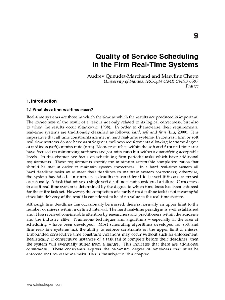 Quality of Service Scheduling | PDF | Scheduling (Computing) | Quality Of Service