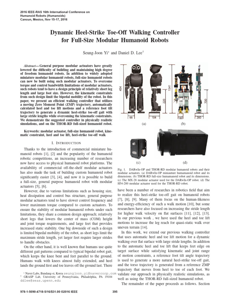 HUMANOIDS | PDF | Walking | Mechanical Engineering