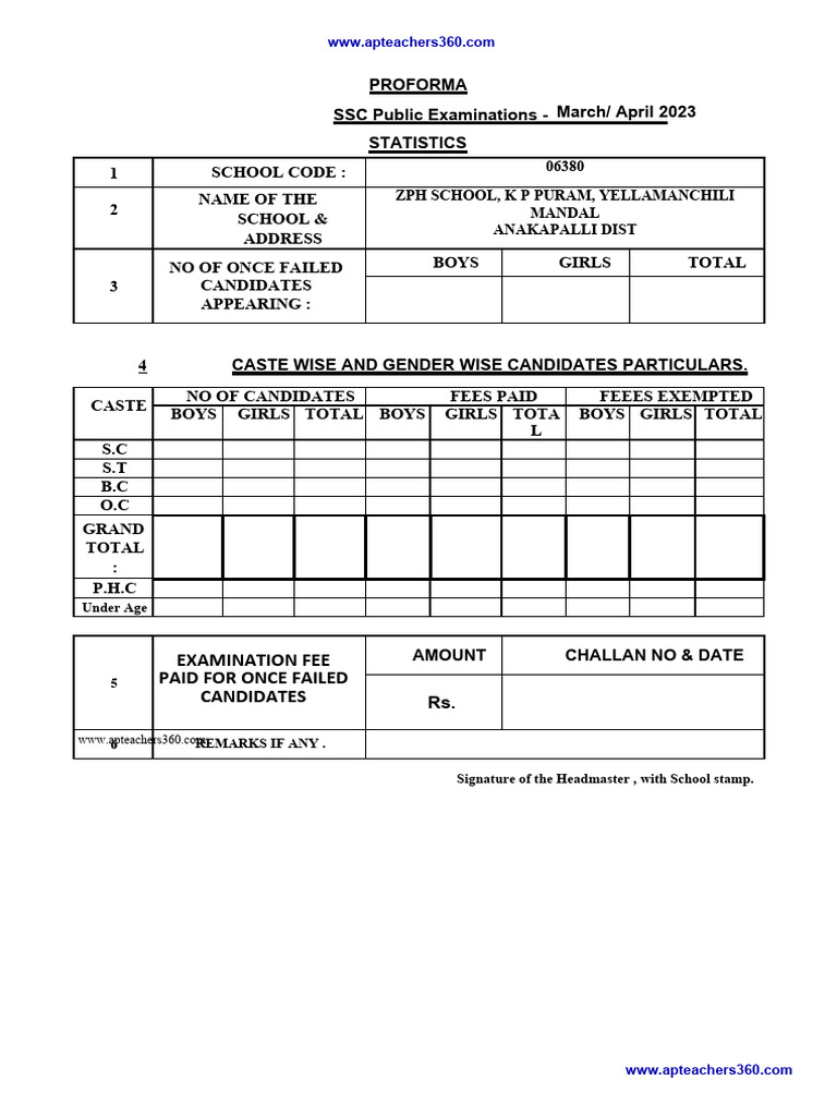 SSC Covering Letters All Forms 22-23 (1) (1) - 2 | PDF | Schools ...