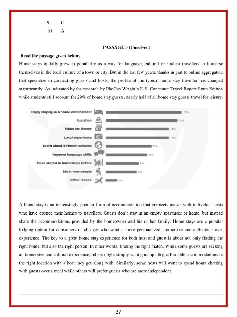 READING COMPREHENSION HOLIDAY HOMEWORK | PDF | Tourism | Economies