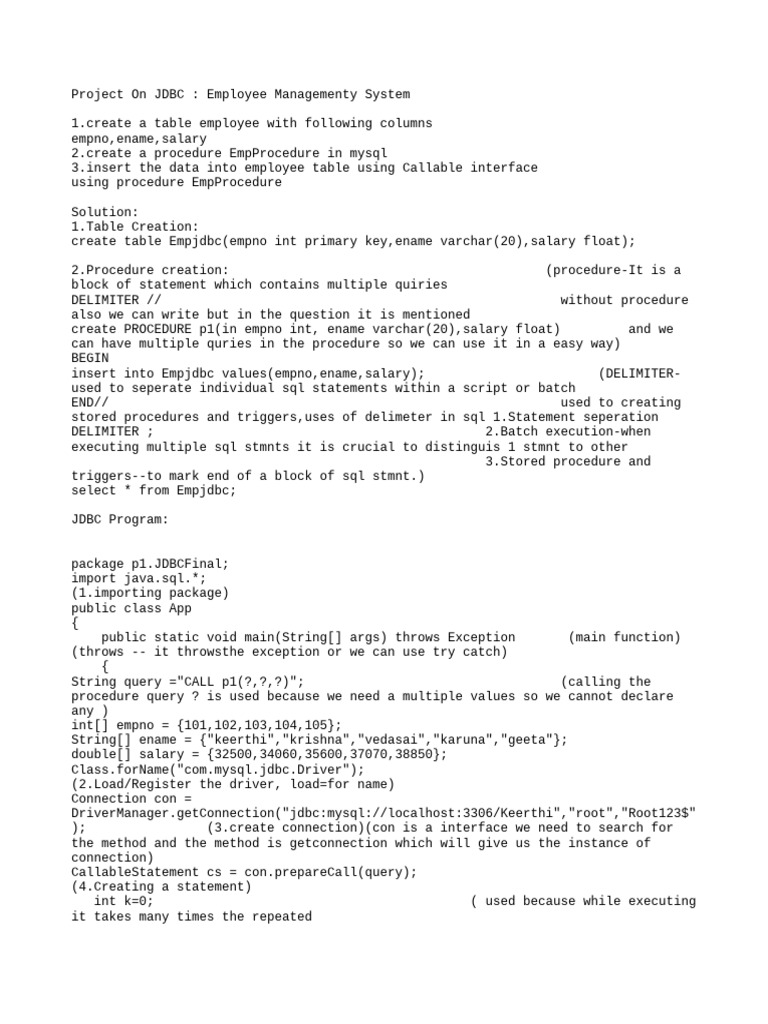 JDBC Project Preparation | PDF | Sql | Software Development