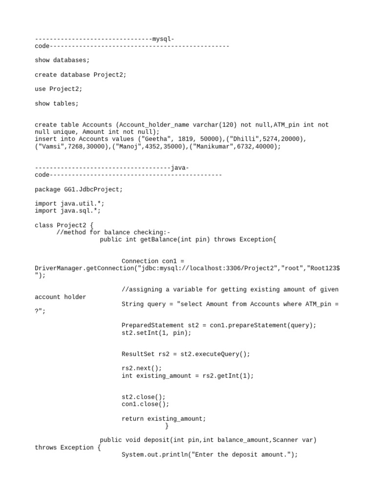 ATM Project 1 | PDF | Software Engineering | Data Management Software