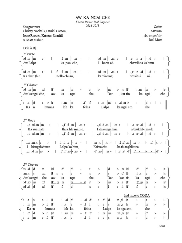 AW KA NGAI CHE - KHATLA PASTOR BIAL ZAIPAWL - PDF | PDF