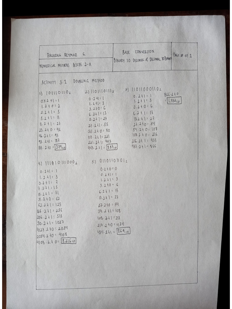 Binary-Decimal Decimal-Binary | PDF Binary-Decimal Decimal-Binary | PDF